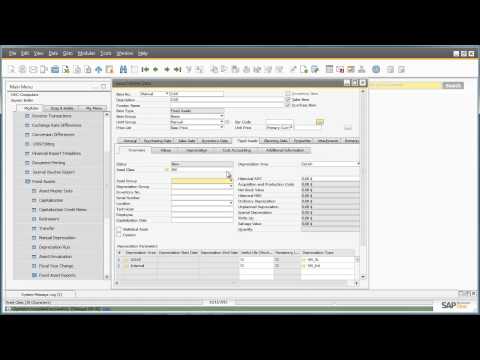 Fixed Assets in SAP Business One 9.0