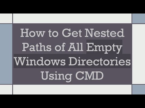 How to Get Nested Paths of All Empty Windows Directories Using CMD