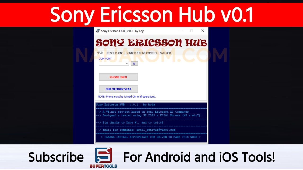 Sony Ericsson Hub v0.1 - Best Sony Ericsson Repair Tool | Super Tools