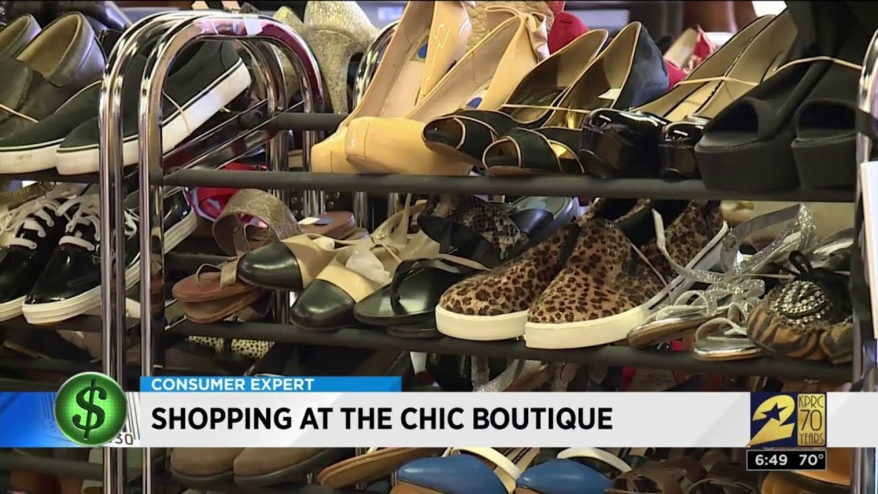 Shopping at the chic boutique