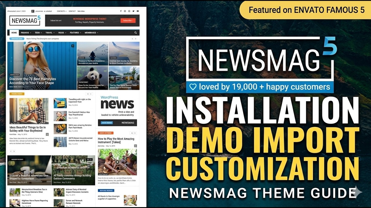 NewsMag WordPress Theme Tutorial 2026 | Installation, Demo Import & Customization