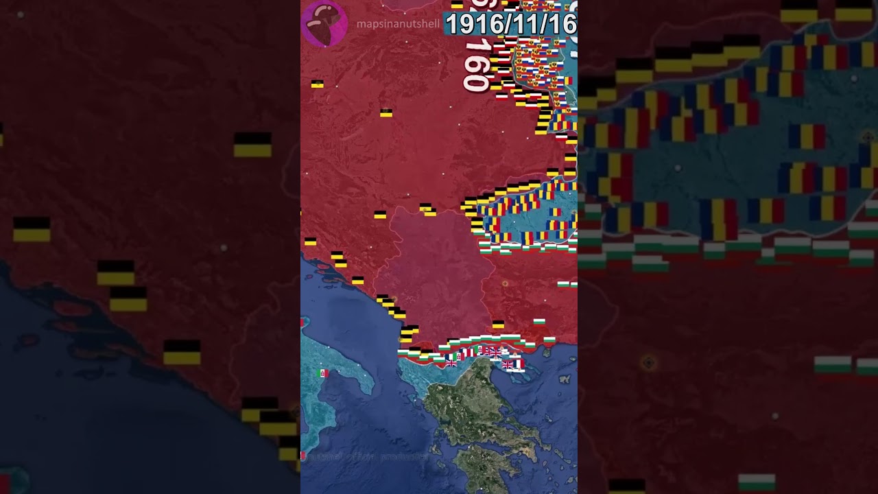 World War I: Serbian & Macedonian Fronts with units using Google Earth