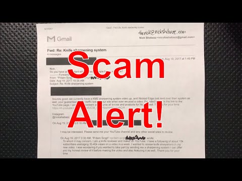 Scam Alert: Double check before you send *any* reviewer freebies!