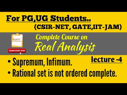 Supremum and Infimum Video Lecture - Crash Course for Mathematics