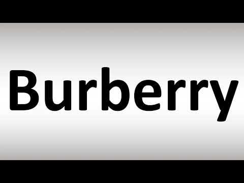 How to Pronounce Burberry (Brand)