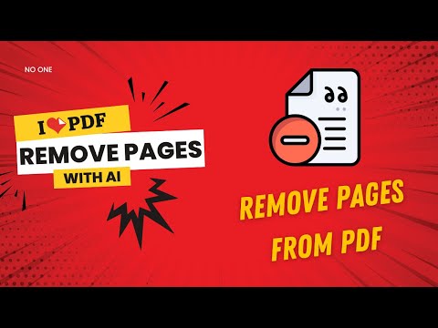 Remove Pages from PDF Using AI | iLovePDF Tool | NO ONE Channel Ep. 15