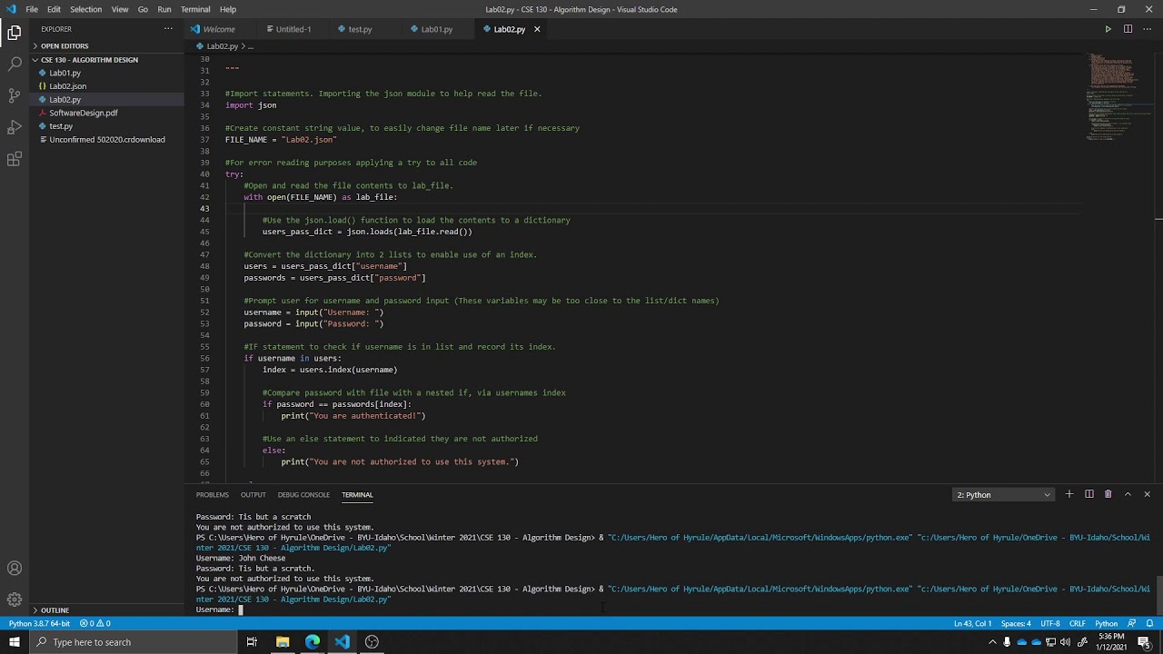 CSE 130 - Lab 02 - Authentication