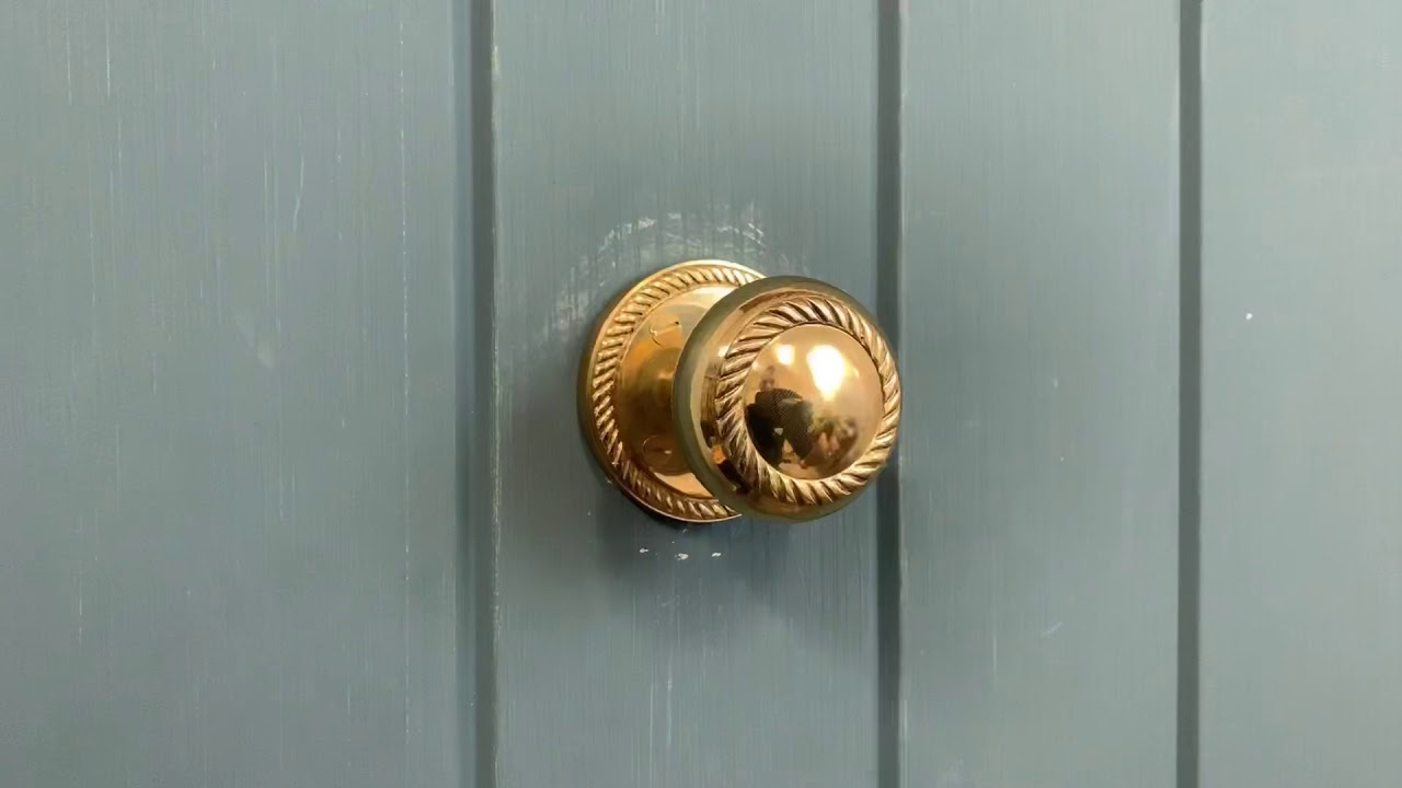 Georgian Mortice Brass Door Knobs