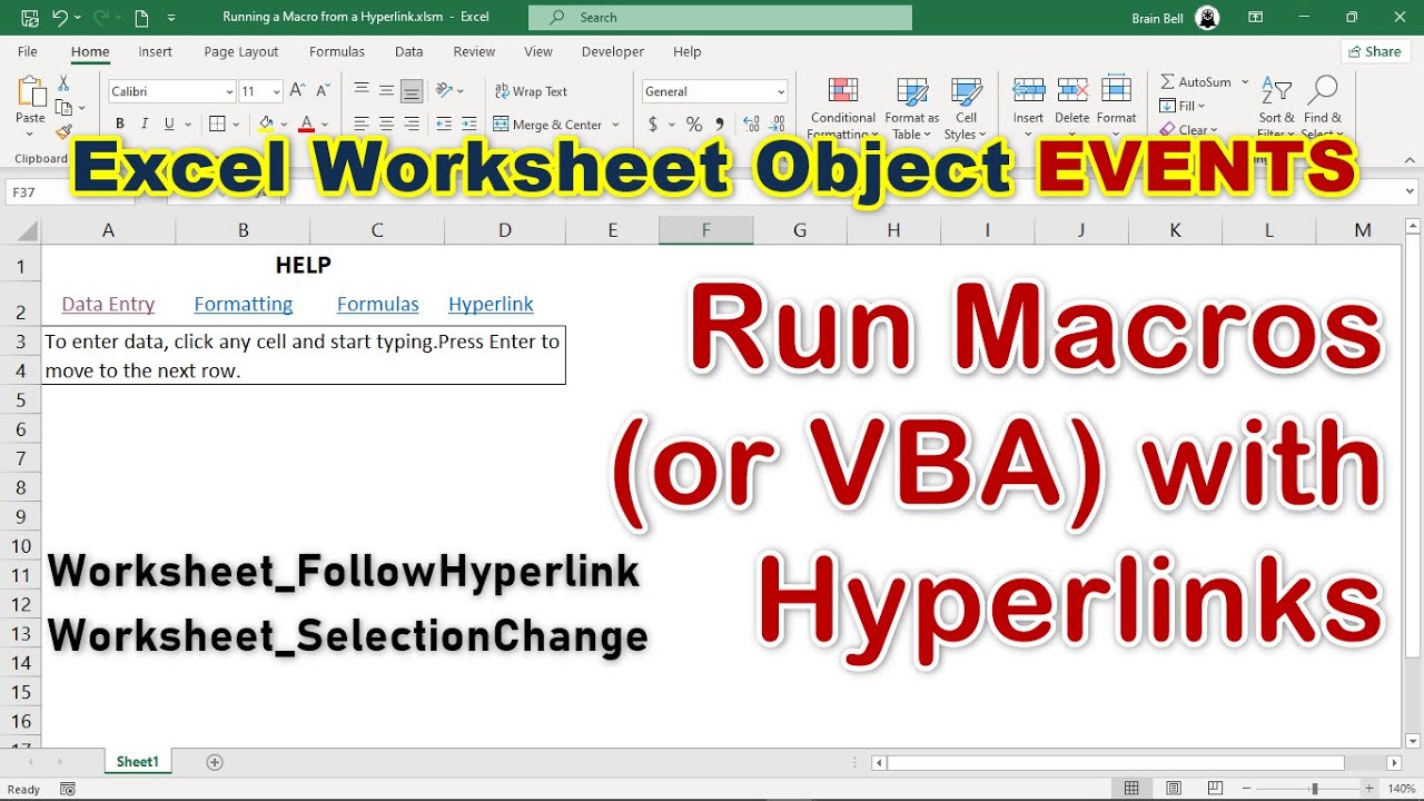 Trigger VBA Macro When Hyperlink Is Clicked in Excel