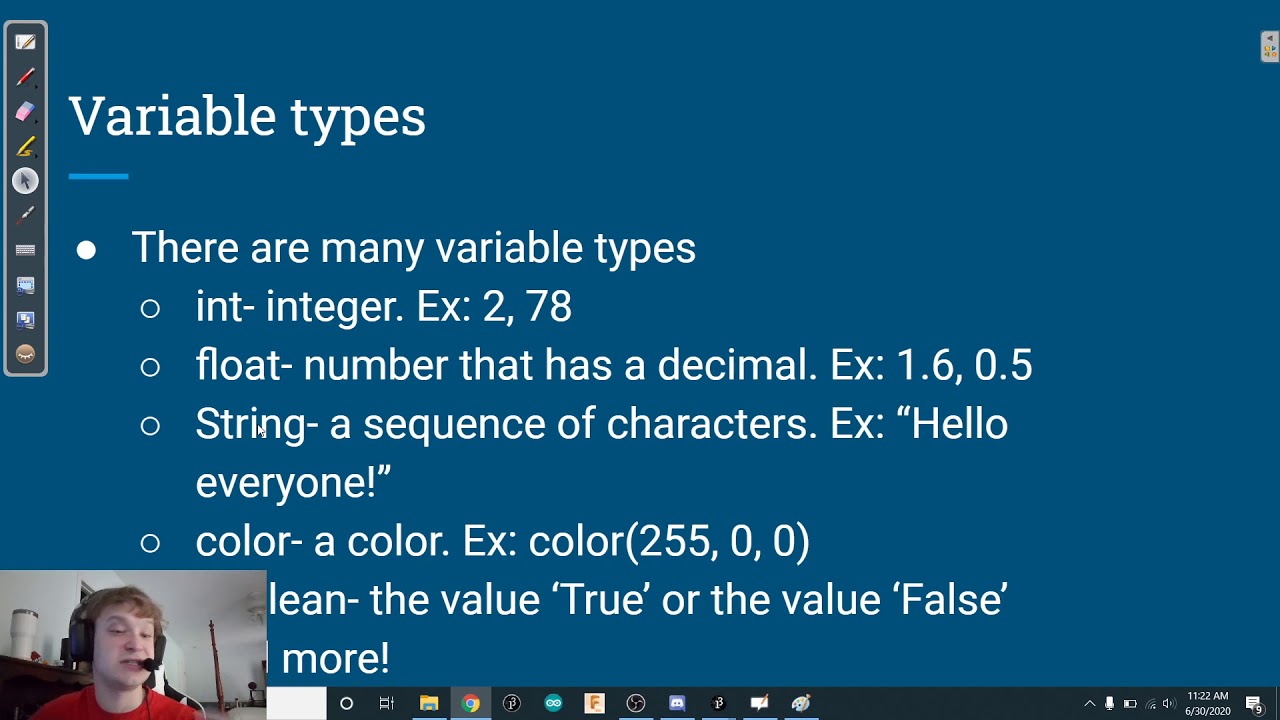 Processing Intro- Lesson 3 Variables