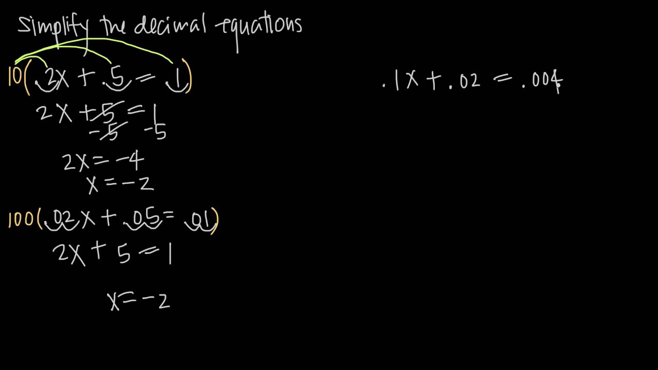 decimal equations (KristaKingMath)