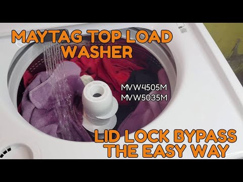 HOW TO BYPASS THE LID LOCK ON A MAYTAG TOP LOAD WASHING MACHINE ( TUTORIAL )