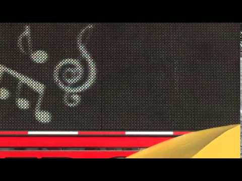 Dancing Music Symbols on Electronic Sign