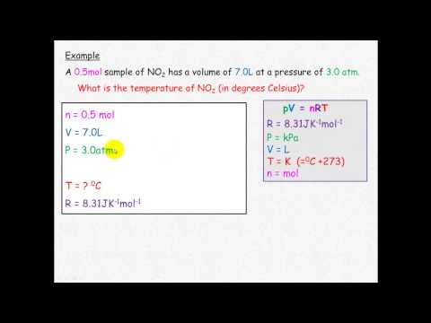 Gases 8 - Ideal Gas Equation