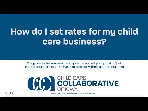 How do I set rates for my child care business?