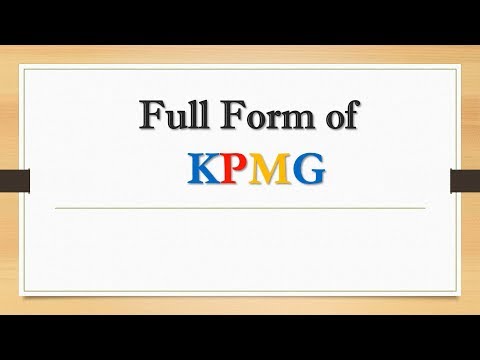 Full Form of KPMG || Did You Know?