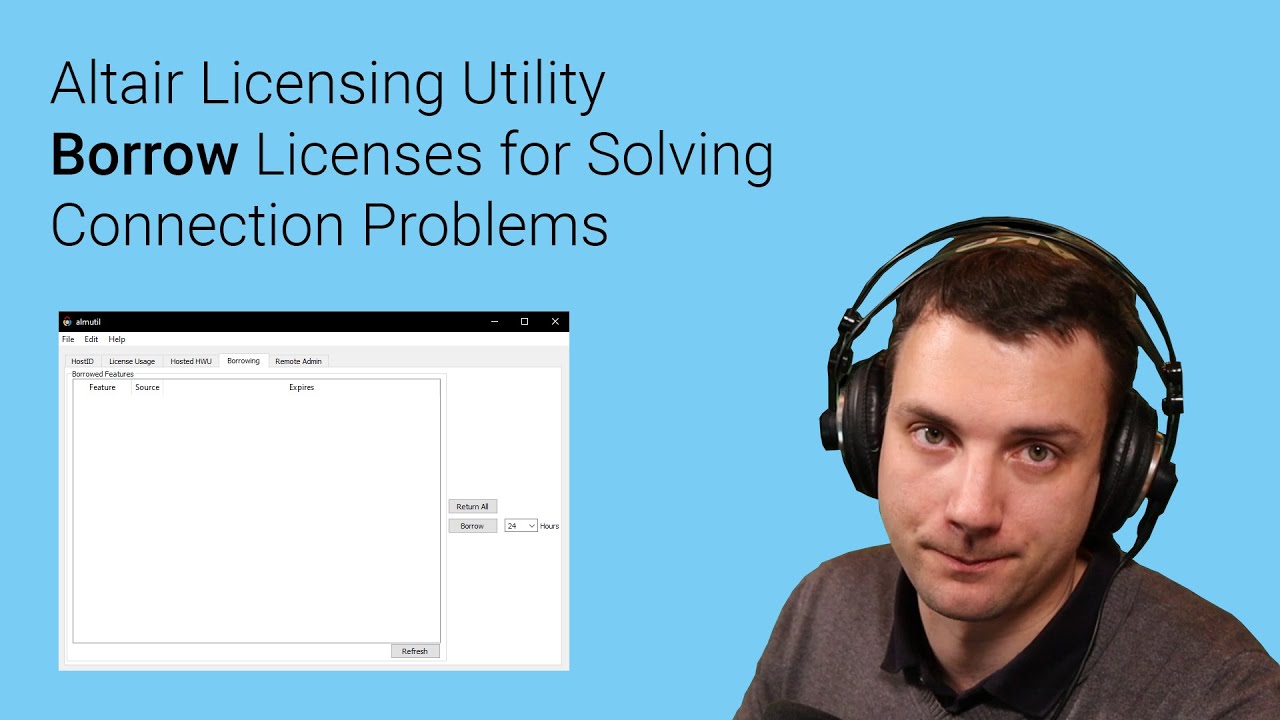 Short: Altair Hyperworks Licensing Utility - Borrow Licenses for Solving Connection Problems