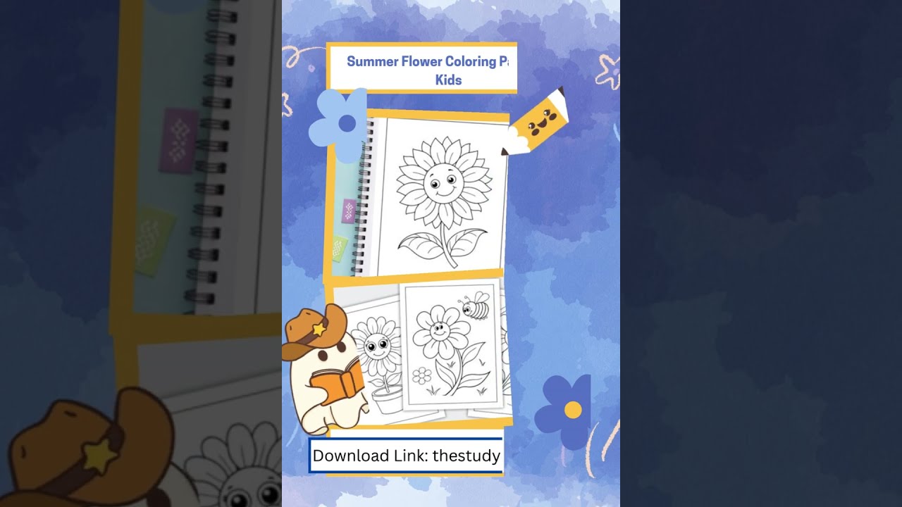 Summer Flower Coloring Page for Kids