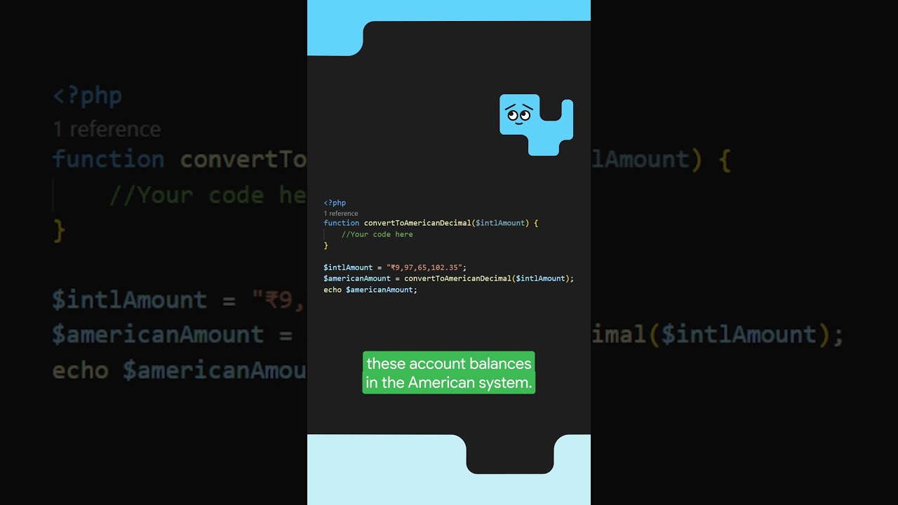 Write PHP code that can reformat the American decimal system. Go!