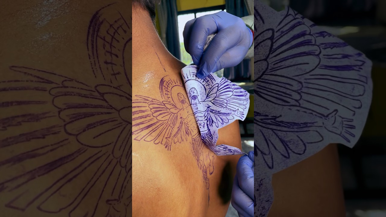 angle tattoo / back tattoo #tattoo #tattooink #tattooartist #art #ink #freshtattoo #black