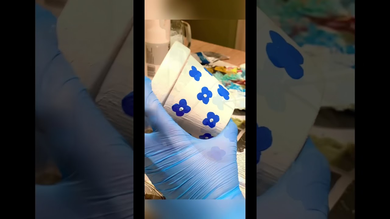 DIY Upcycling an old flower pot I found in the basement #diy#tutorial#flowerpot#art