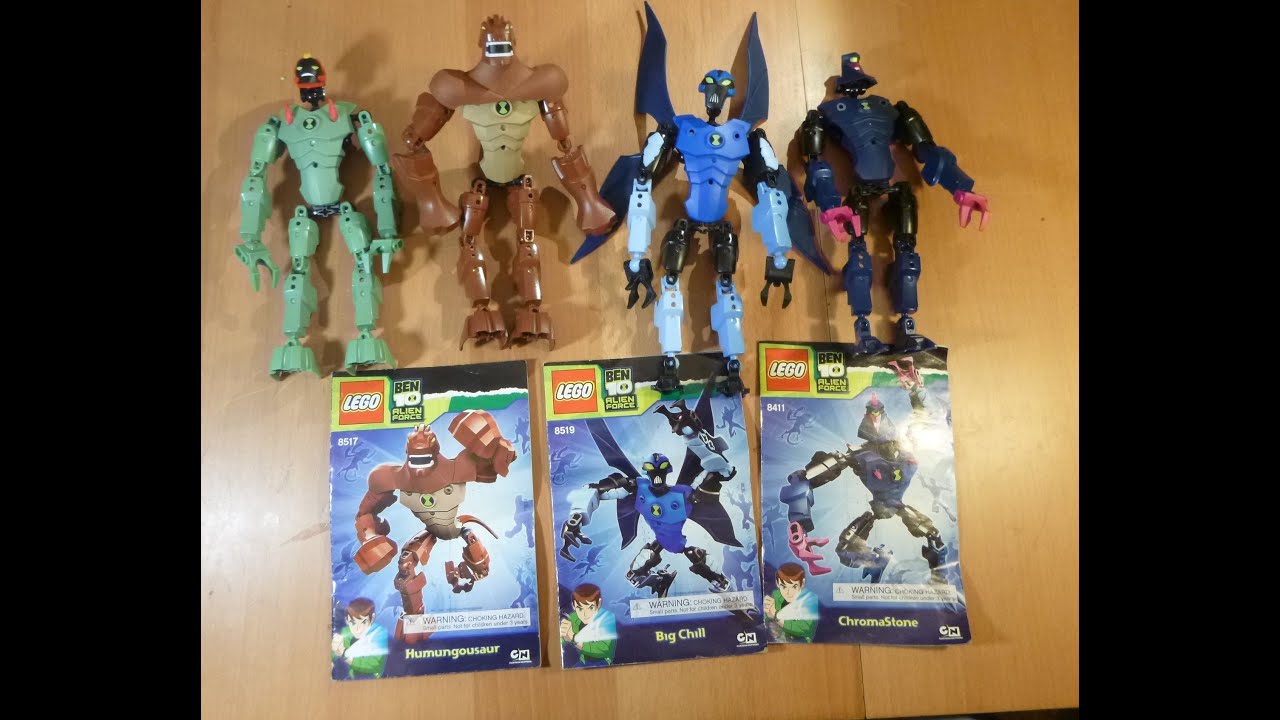 Lego Ben 10 Alien Force 8410 Swamp Fire 8411 ChromaStone 8517 Humungousaur 8519 Big Chill U 043