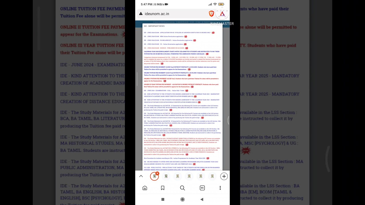 Madras University  IDE latest Updates!!