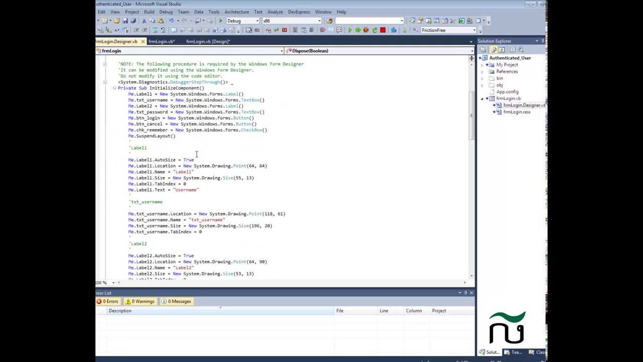How To Show Form Designer In Microsoft Visual Studio 2010 VB.NET