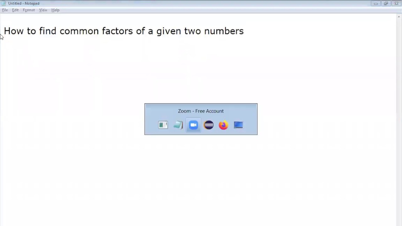 Program #3  Finding common factors of a given two numbers using Core Java