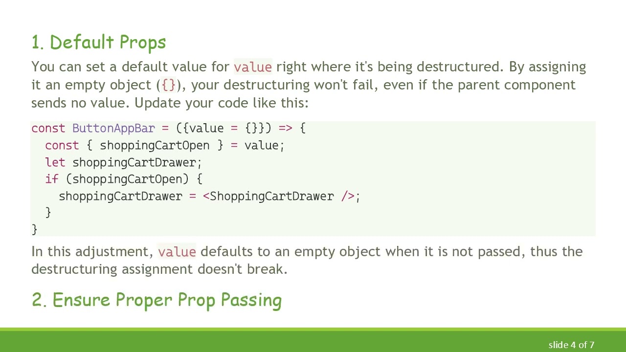 Resolving the cannot destructure property as it is undefined Error in React