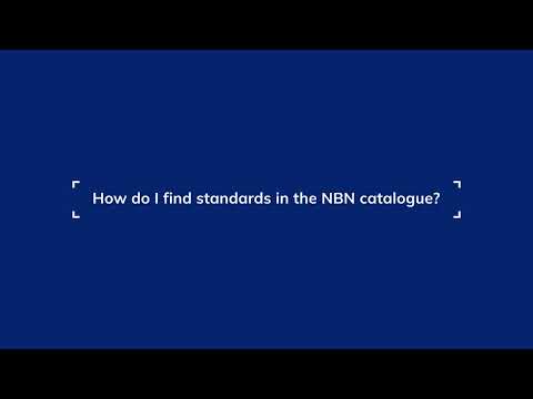NBN Platform How do I find standards in the NBN catalogue