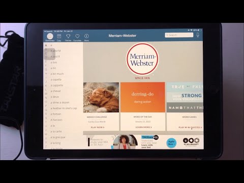 Merriam Webster iPad App Walkthrough