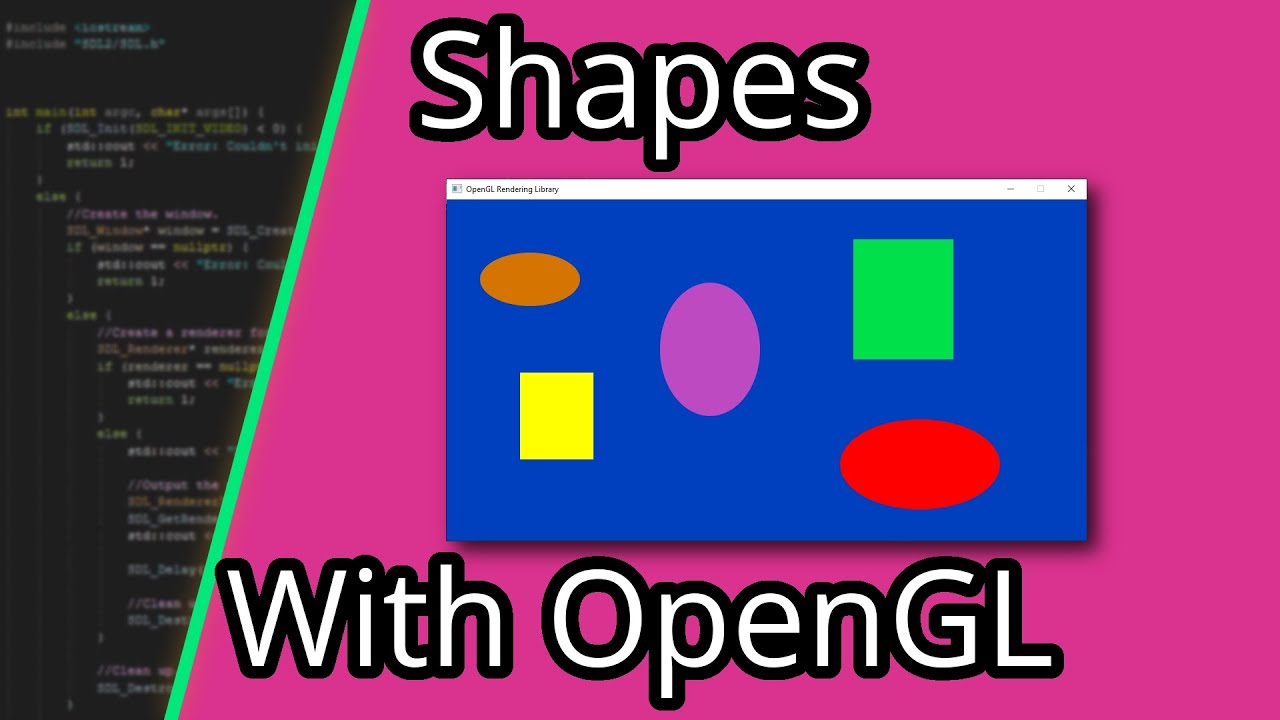 Draw 2D Shapes C++ OpenGL from Scratch