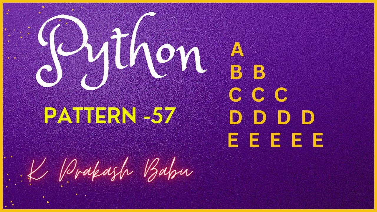 PYTHON PATTERN PROGRAM 57