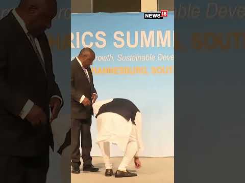 PM Modi's Mega Gesture For Tricolour At 15th Brics Summit 2023 In South Africa | WATCH | #shorts