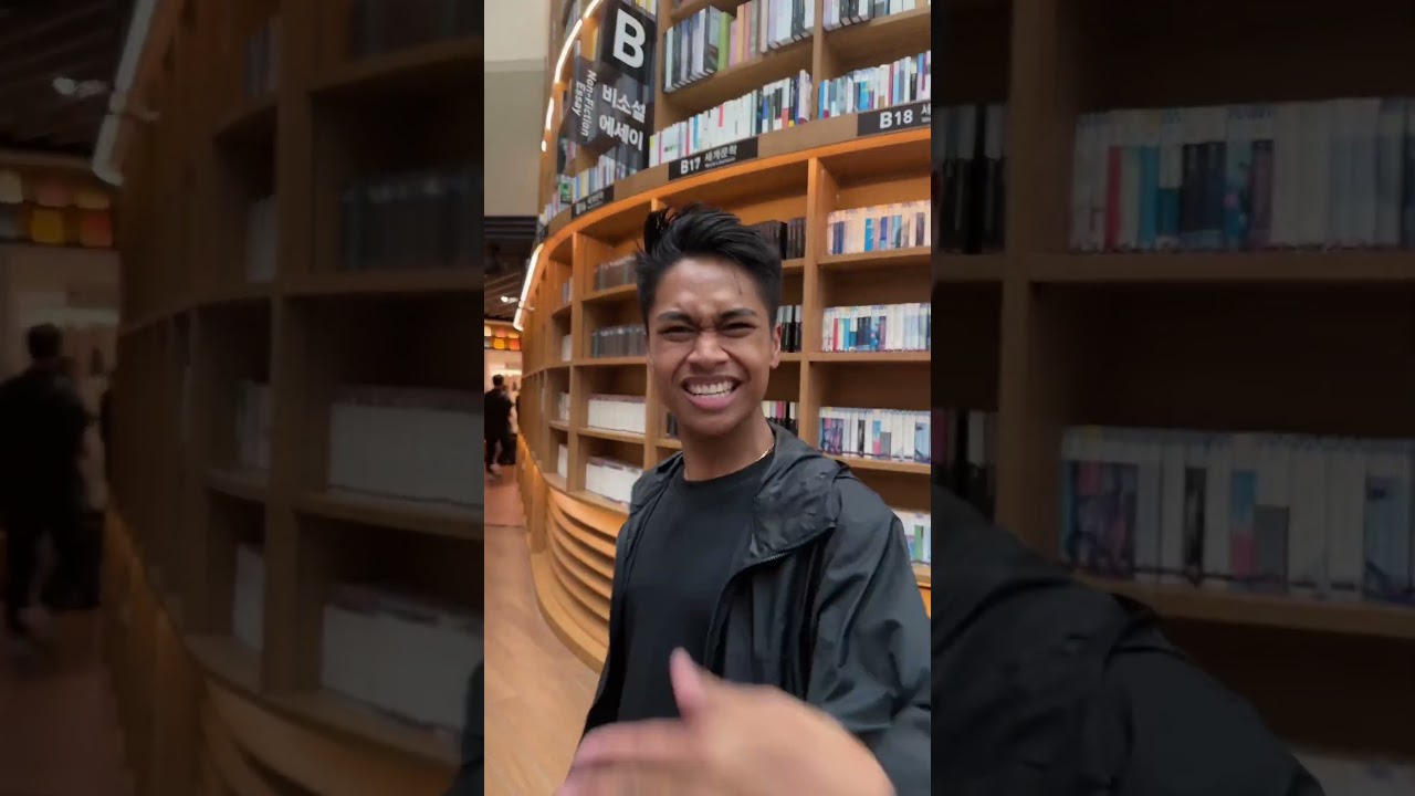 How do they get the books? 🤔 #comedytrending #comedyshort #comedyshorts #library #seoulkorea