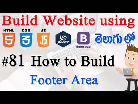 Learn 81 How to Build Website using Html CSS JS jQuery Bootstrap Building Footer Area - Mind Luster