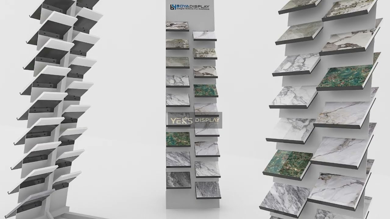 Simple double row ceramic tile creative display stand - Yeks