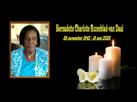 De Uitvaart van: Mvr.Bernadette Charlotte Rozenblad-van Daal
