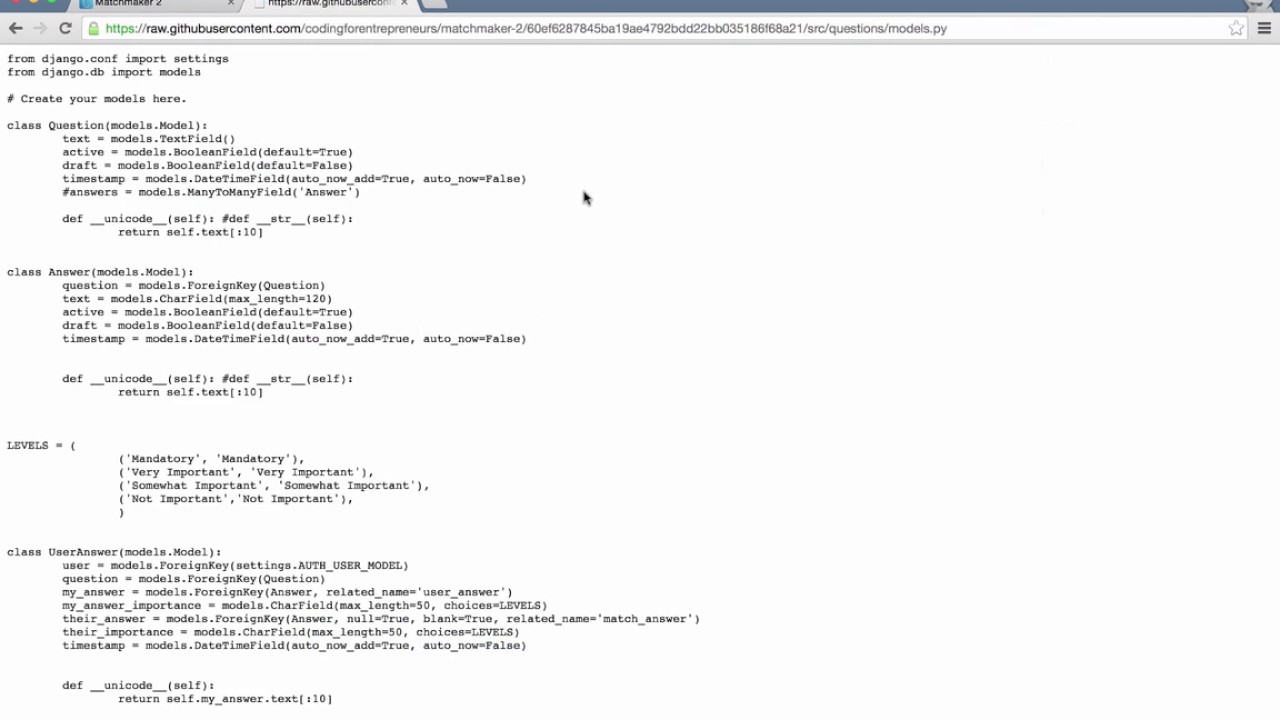 0203 On Github   02 MatchMaker 2