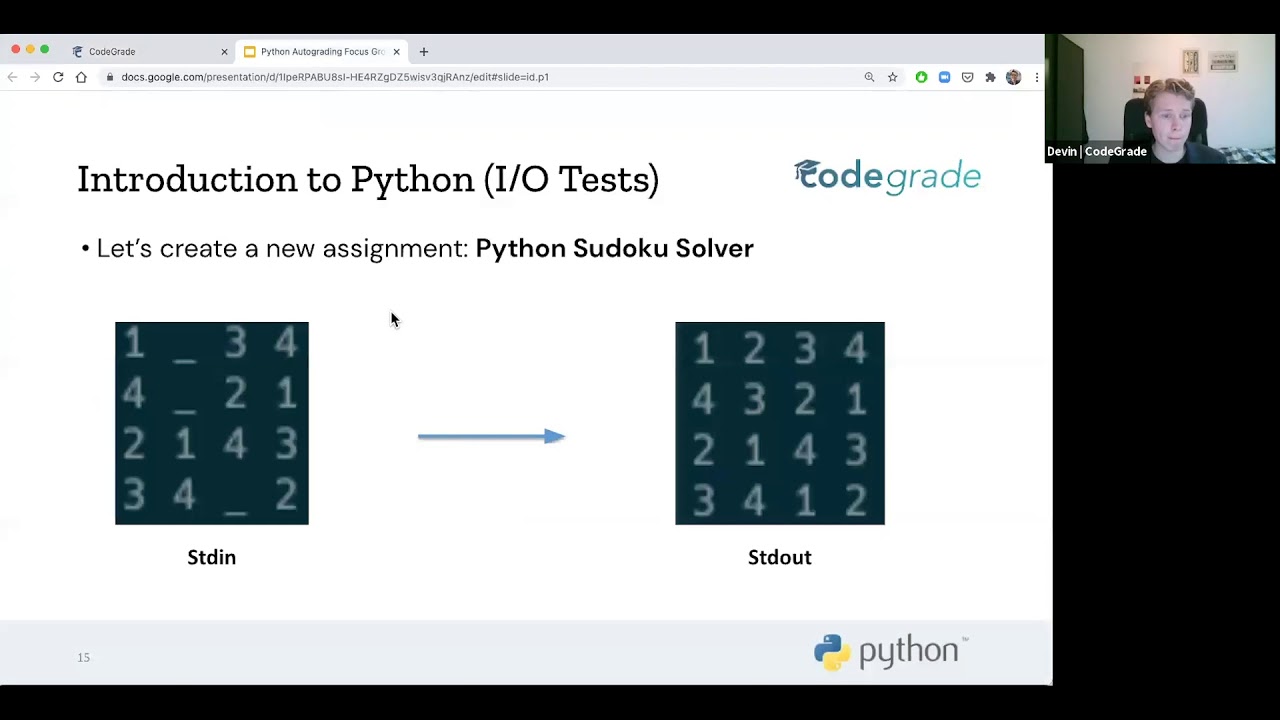 CodeGrade Webinar: Python Autograding (29 January 2021)