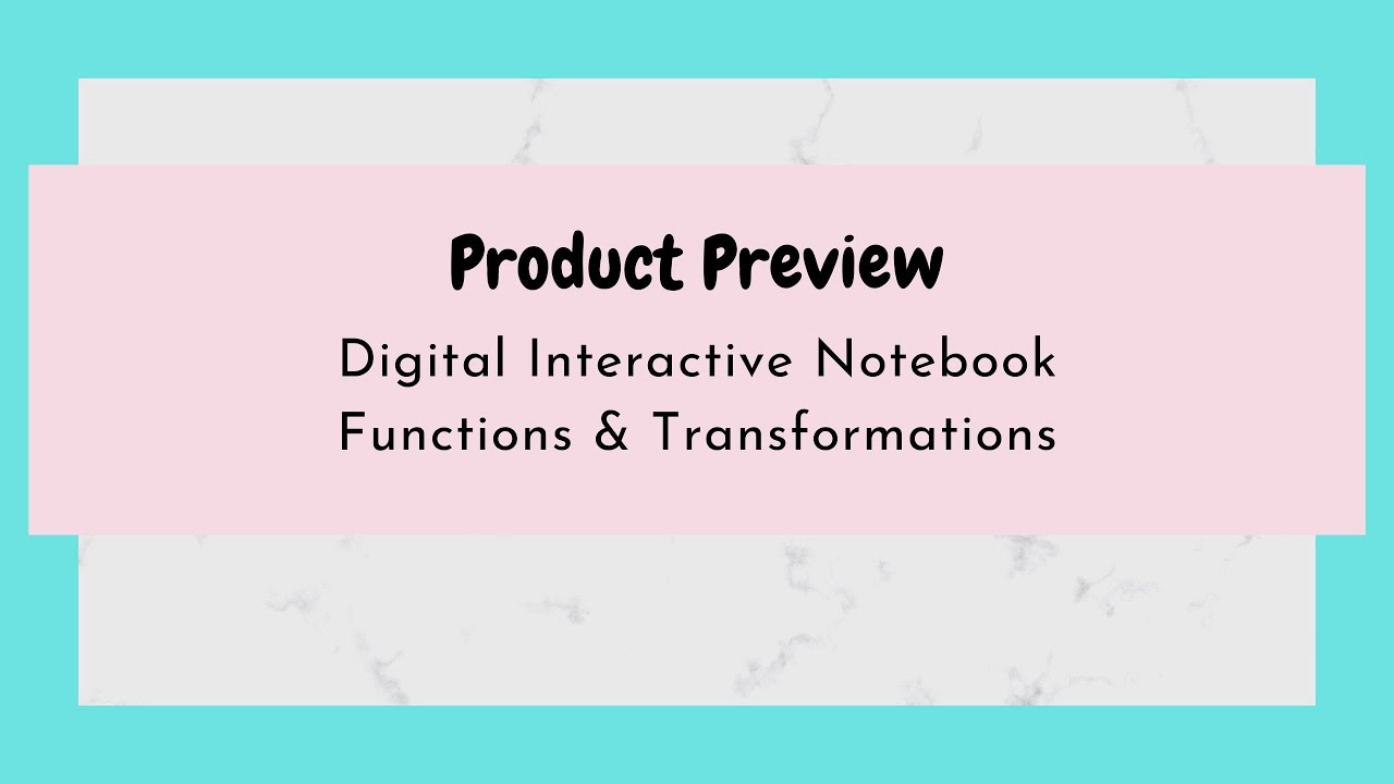 Digital Interactive Notebook - Functions & Transformations - Preview