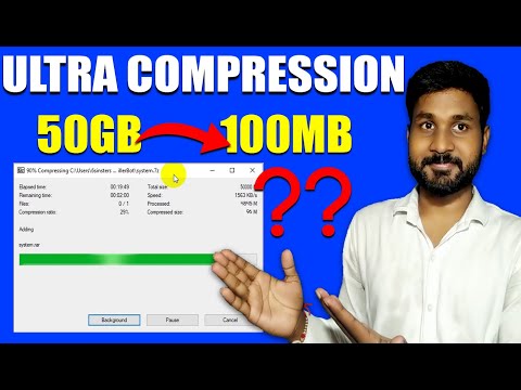 How to Compress Large Files to Small Size|50GB-100MB? Ultra Highy Compress | Highly Compressed Files