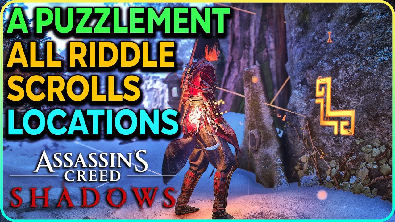 All 13 Glyphs Locations - A Puzzlement Quest Assassin's Creed Shadows