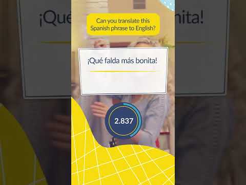 Spanish Quiz: "¡Qué falda más bonita!" in English means... #Short