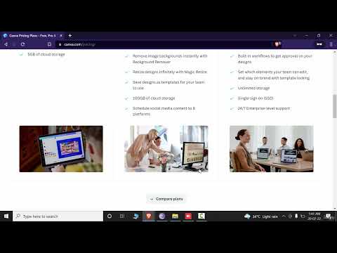 Difference between the Free version of Canva and PRO
