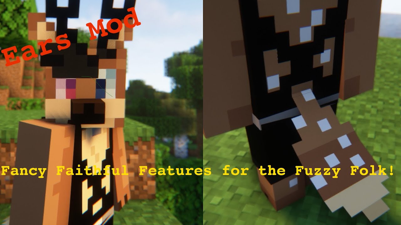 Ears mod for Minecraft Showcase and Tutorial: Finally an updated alternative to the Tails mod!