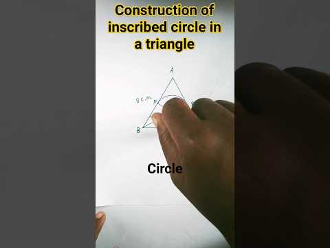 How to draw inscribed circle in a triangle#shorts#viralshorts#ytshorts#GM trick#RB knowledge explore