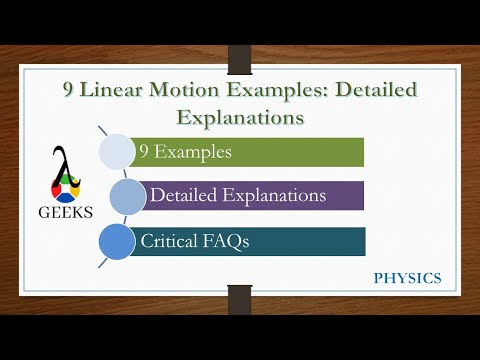 Types of Linear Motion Video Lecture - Physics for ACT