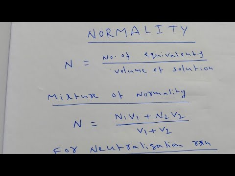 Normality definition and normality problems #mole concept #solutions #concentration terms